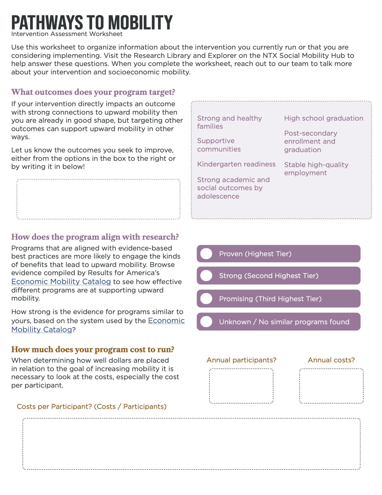 Pathways to Mobility | NTX Social Mobility Hub